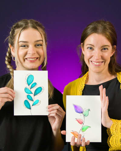 Creative Break Replay: Floating Botanical Doodles - Cupixel