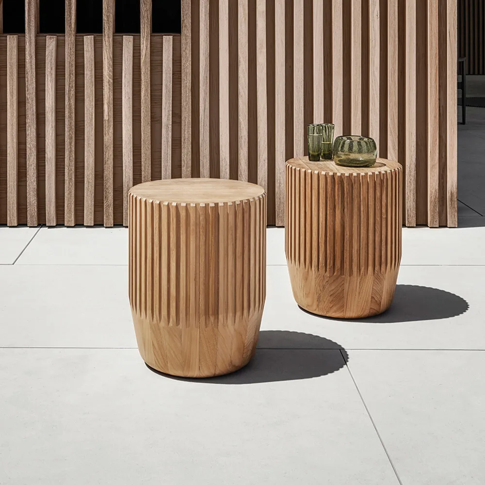 Arbor Teak Outdoor Stool or Side Table by Gloster | Curran | CurranOUTDOOR