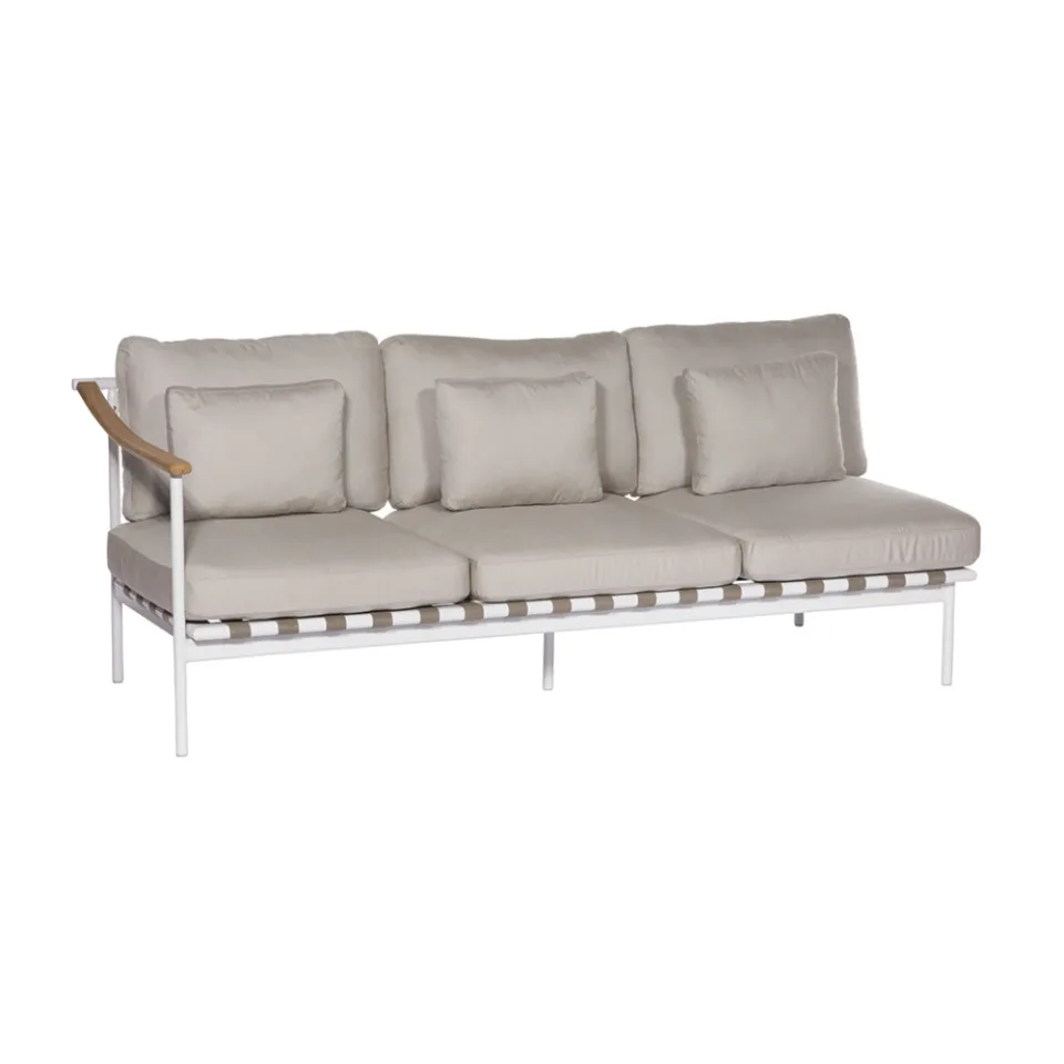 Barlow Tyrie Around Deep Seating Triple Module - Teak (L) Arm ...
