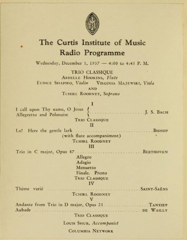 The Curtis Radio Program: Early Talent in Curtis's History - Curtis Institute of Music