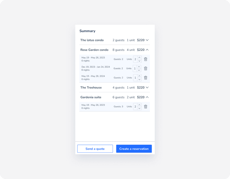 Creating a group reservation for multiple listings – Guesty Help Center