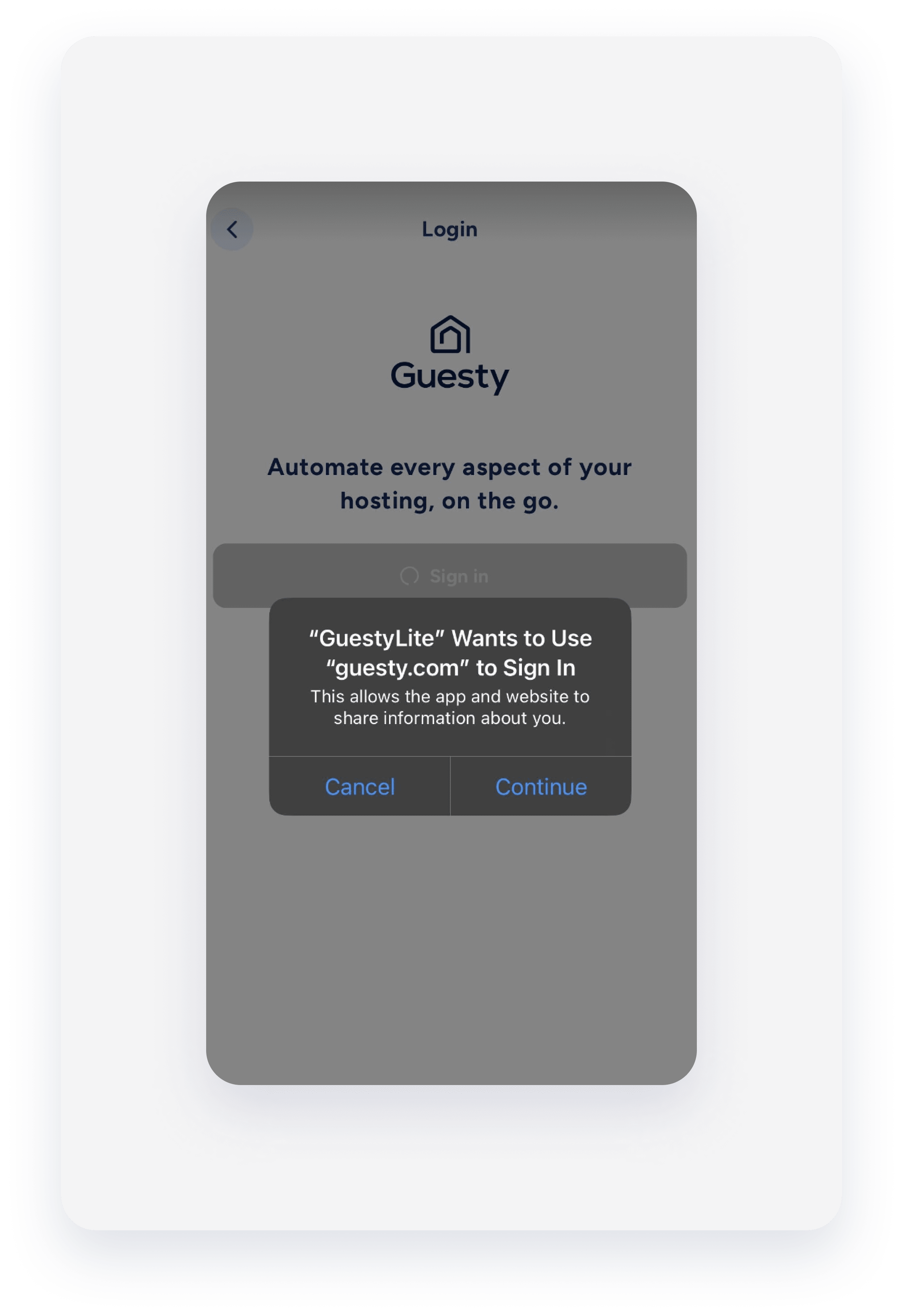Logging into the Guesty app – Guesty Help Center