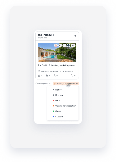 Managing a property cleaning status – Guesty Help Center