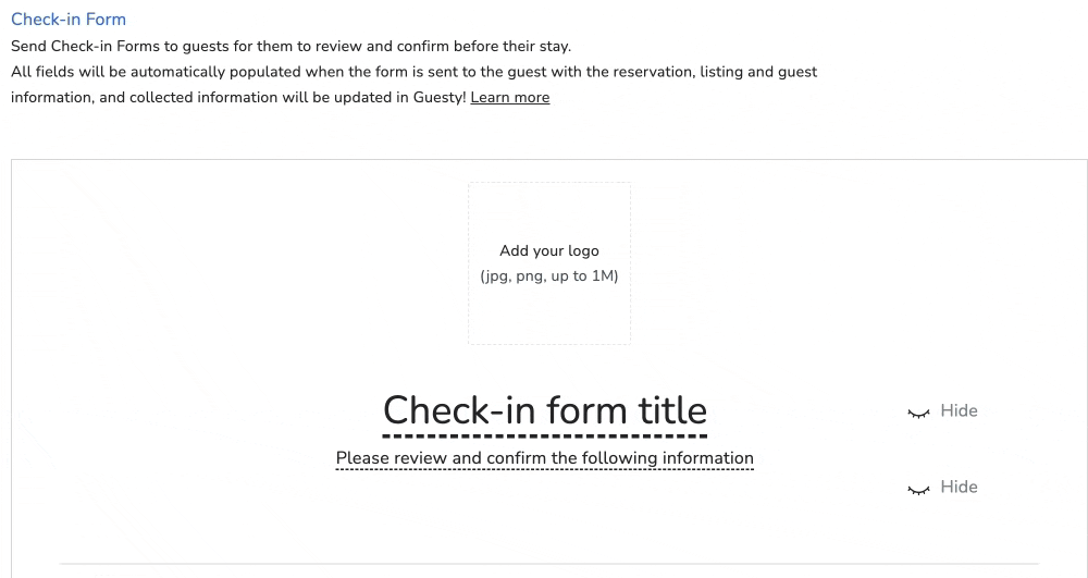 Managing check-in form templates – Guesty Help Center Managing check-in form templates – Guesty Help Center