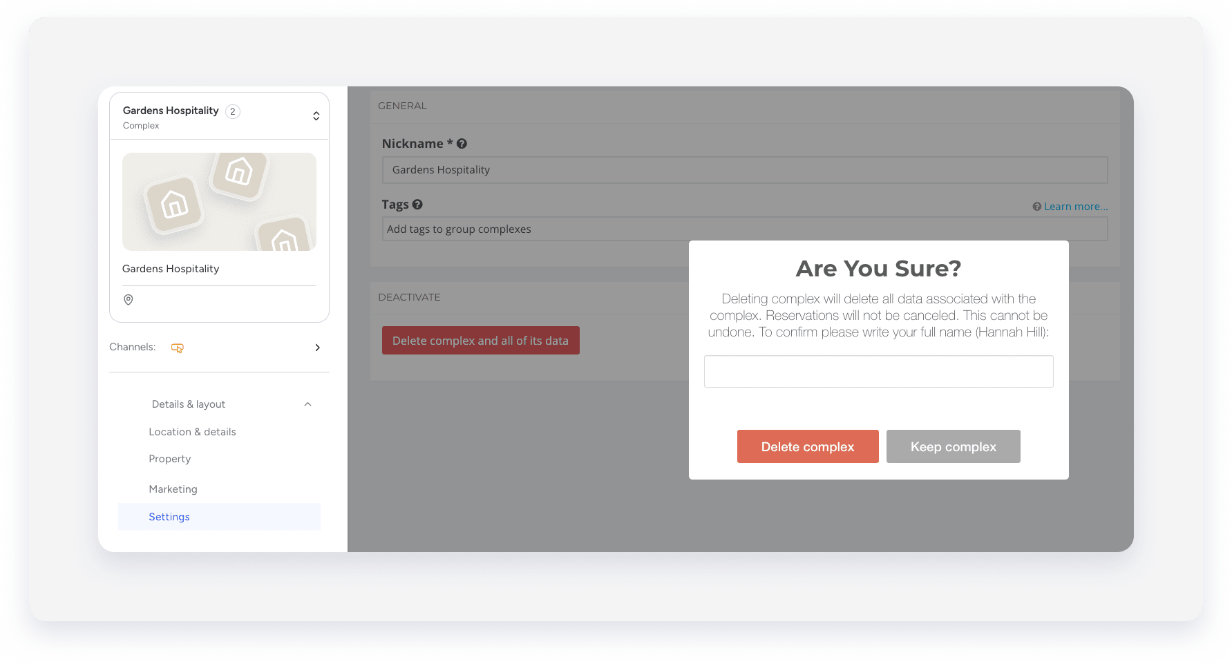 Troubleshooting: Unable to delete a complex – Guesty Help Center
