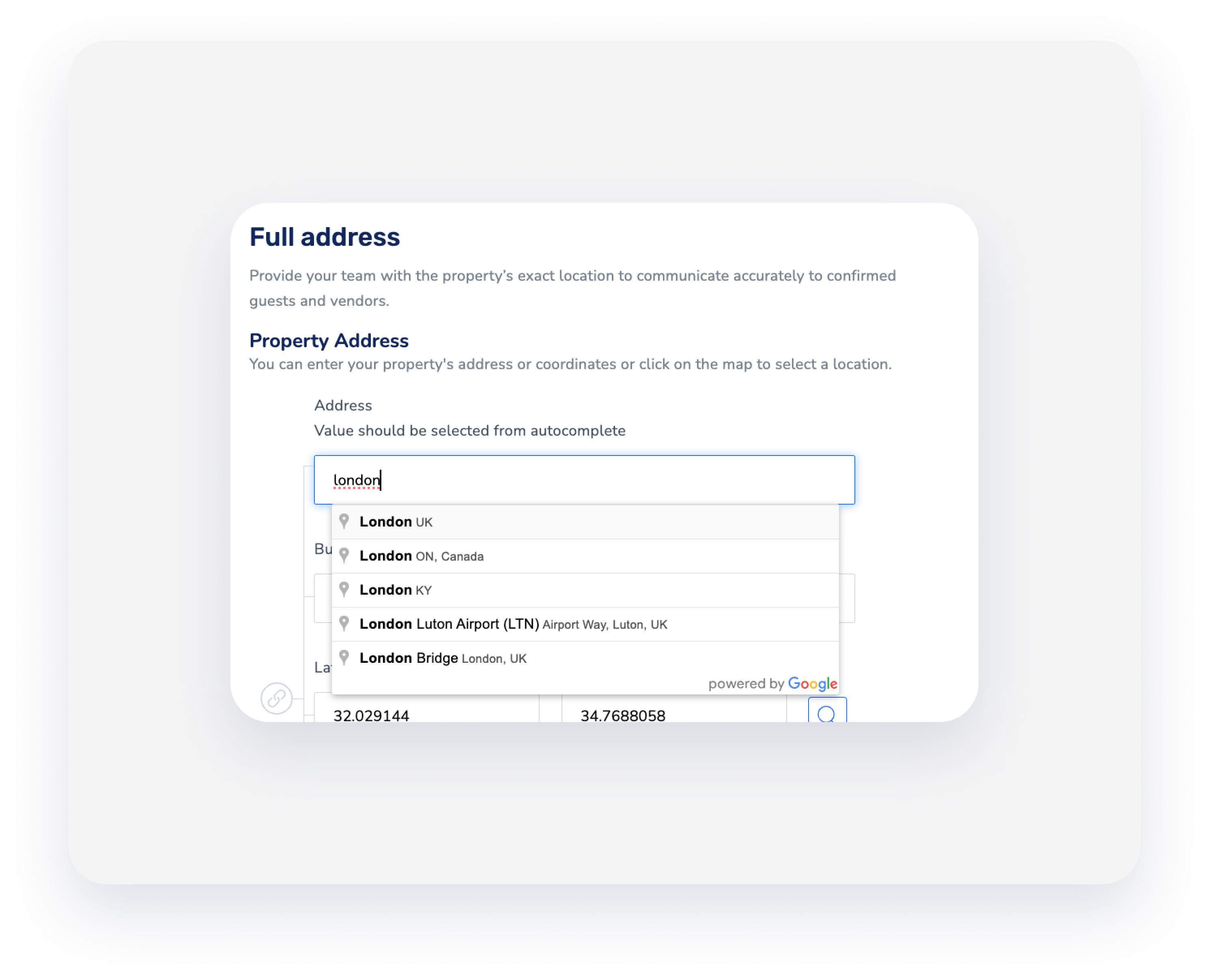Managing a listing address – Guesty Help Center