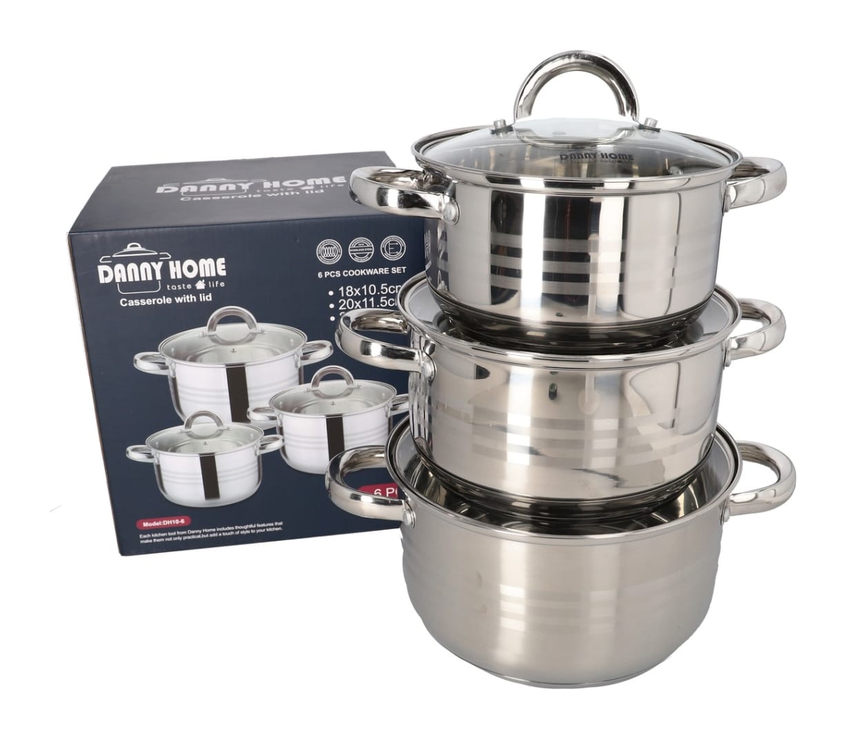 Casserole Cookware Pots Set 3pcs | Danny Home