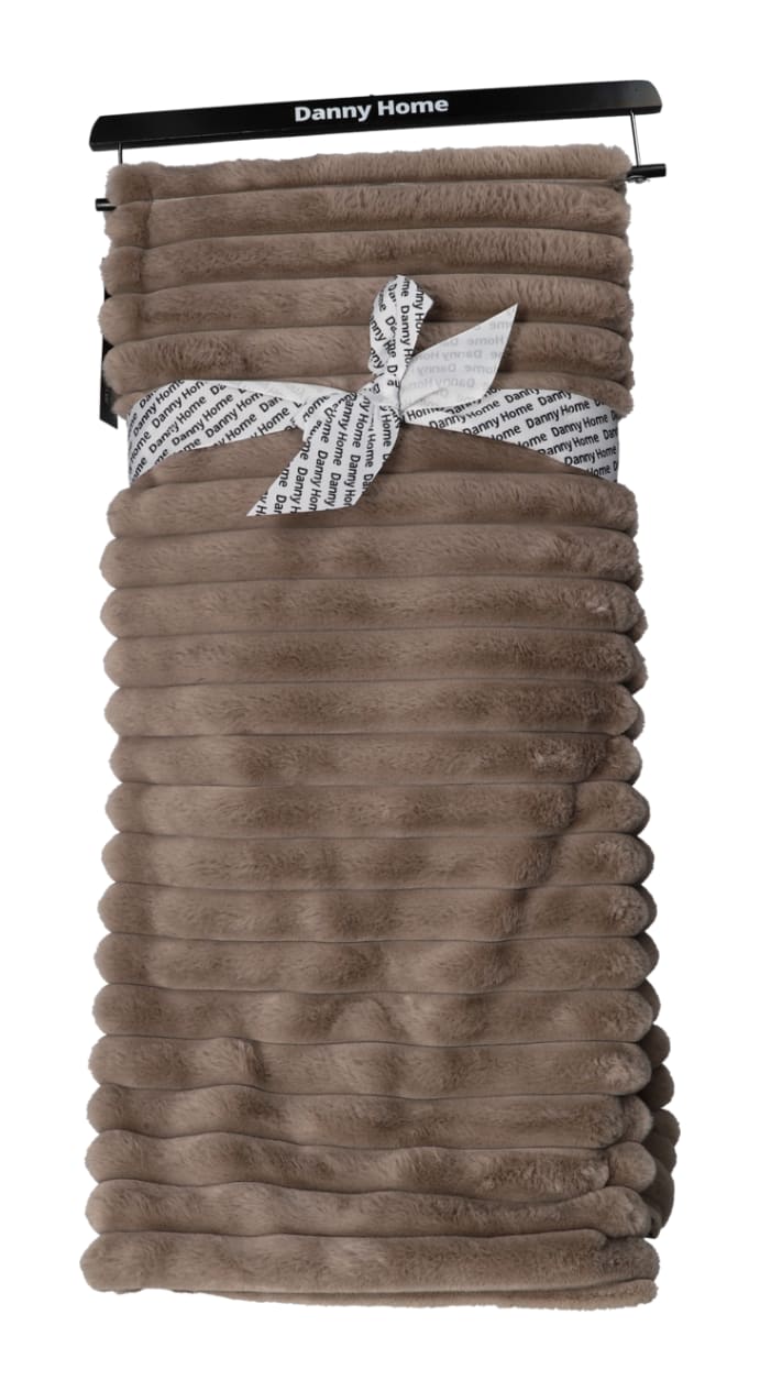 Faux Rabbit Fur Rib Luxury Blanket 160cm | Danny Home