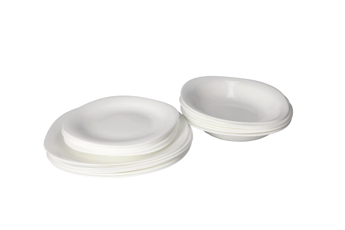 Opal Glass Dinnerware Set 18pcs | Danny Home