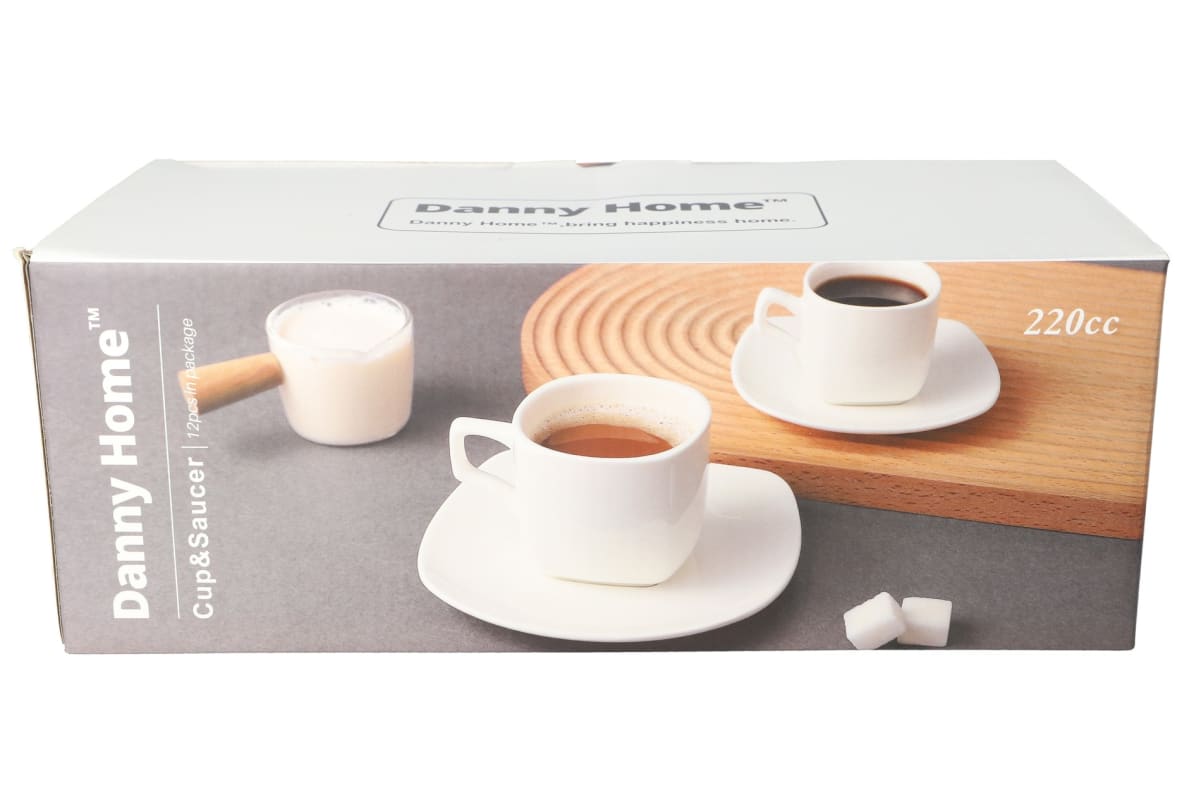 Cappuccino Cup & Saucer 12pcs 220ml | Danny Home