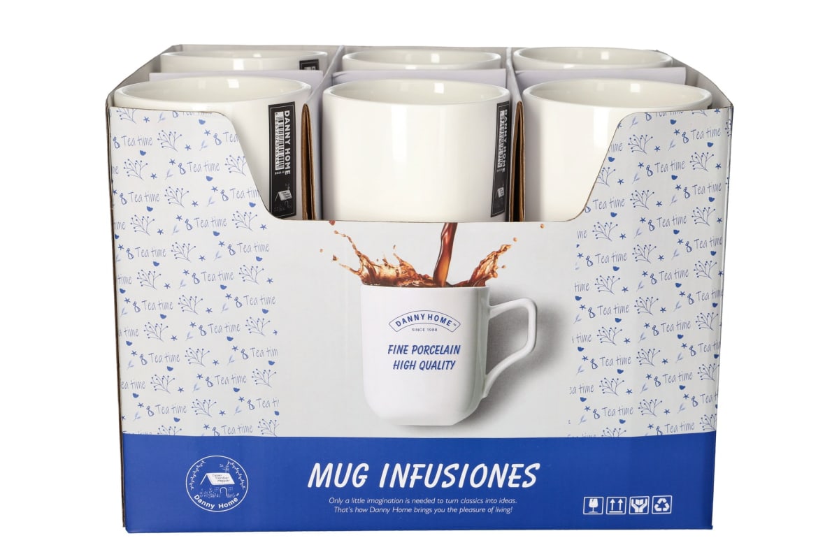 White Ceramic Tea Mug 12.5cm | Danny Home