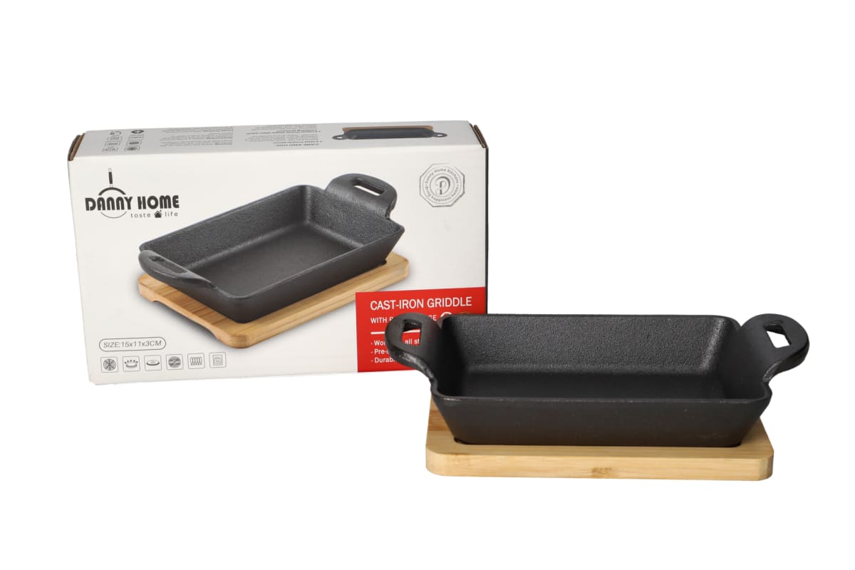 Sizzling Pan with Bamboo Base 19.4cm | Danny Home