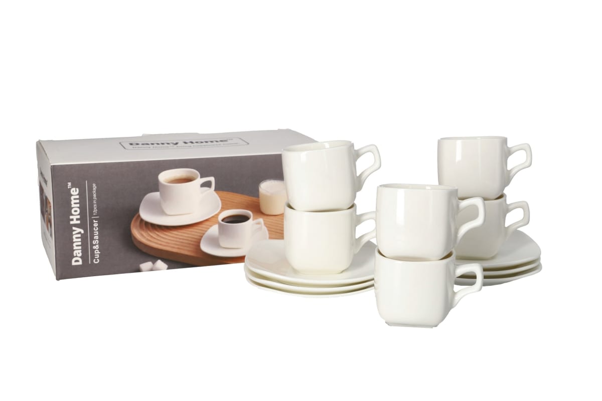 Espresso Cups & Saucers 12pcs 80ml | Danny Home
