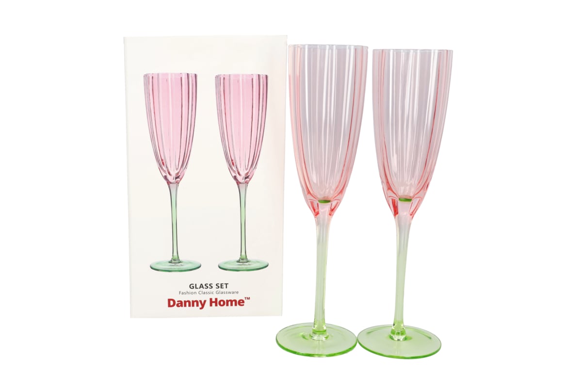 Champagne ﻿Glasses Set 2pcs 25.2cm | Danny Home