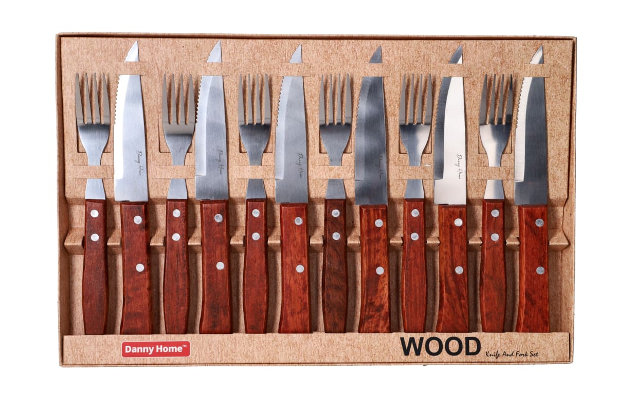 Steak Knife & Fork Set 12Pcs | Danny Home
