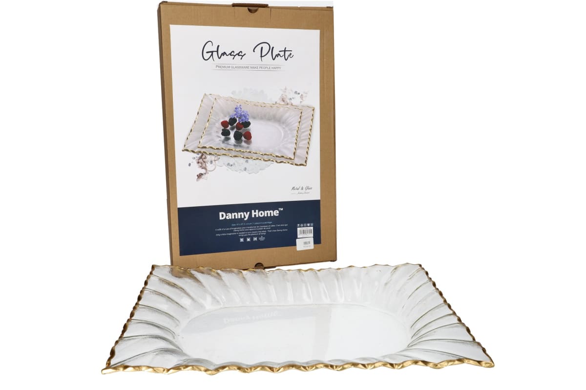 Rectangle Glass Serving Platter 41cm | Danny Home