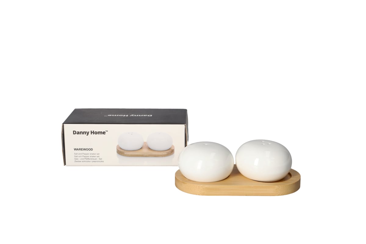 Salt & Pepper Shaker with Stand 3pcs | Danny Home