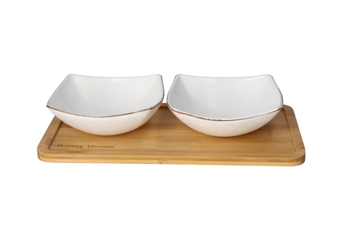 Dessert Bowls & Tray Set 3pcs | Danny Home