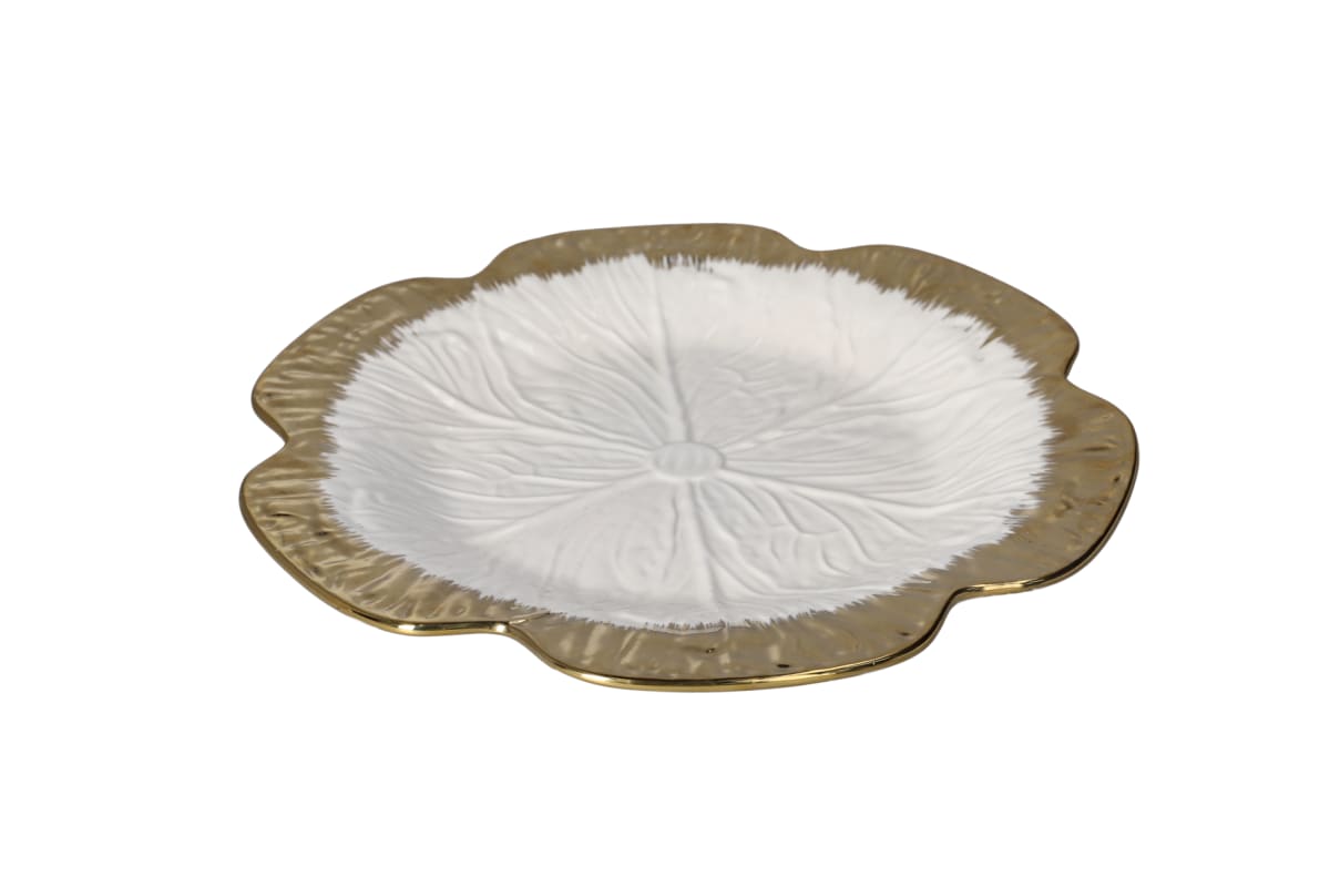 Golden Rim Platter Plate 31.4cm | Danny Home