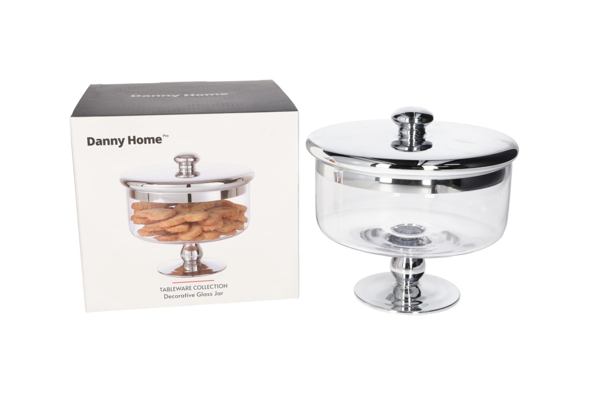 Decorative Cookie Glass Jar 17.5cm | Danny Home