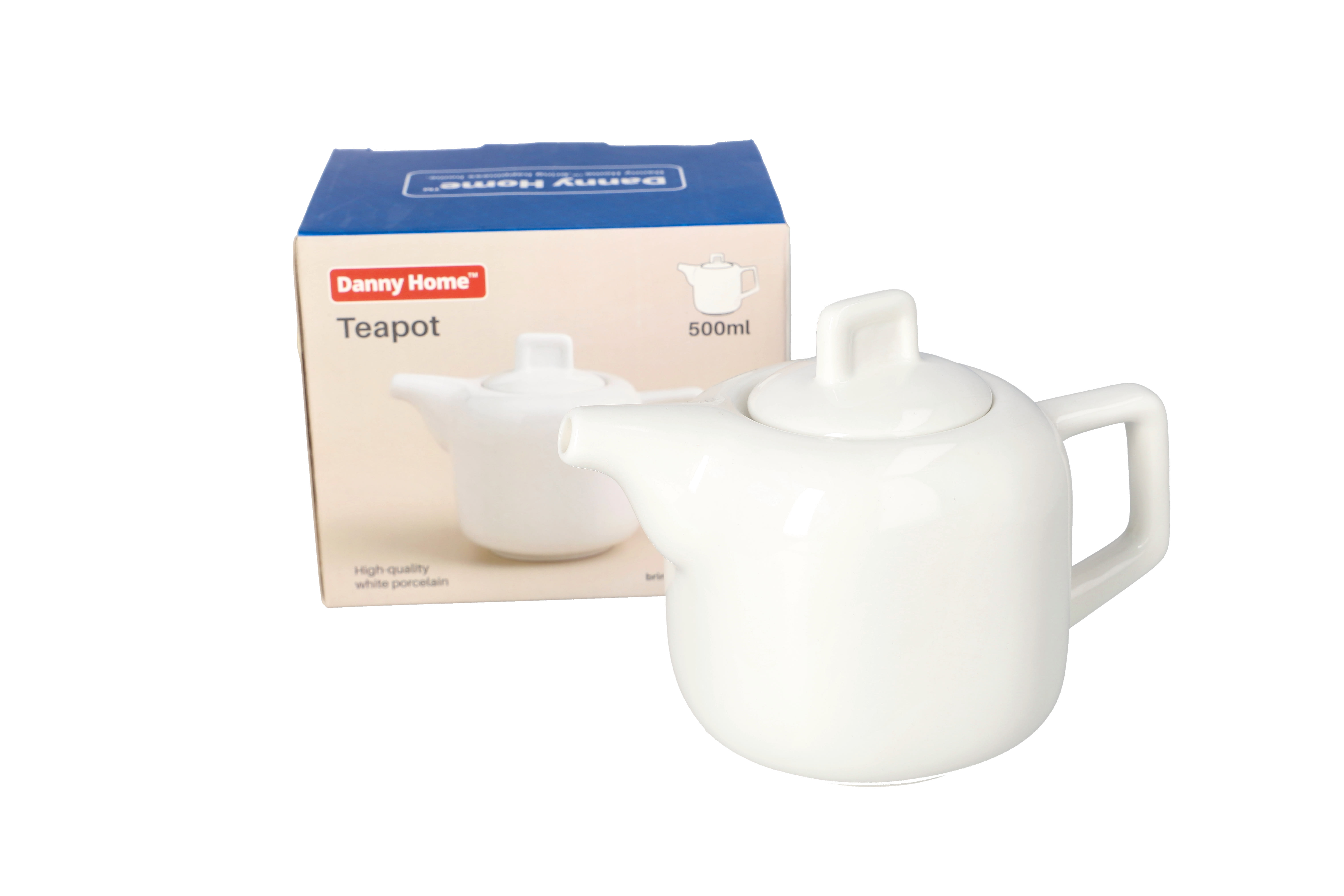 White Porcelain Teapot 500ml | Danny Home