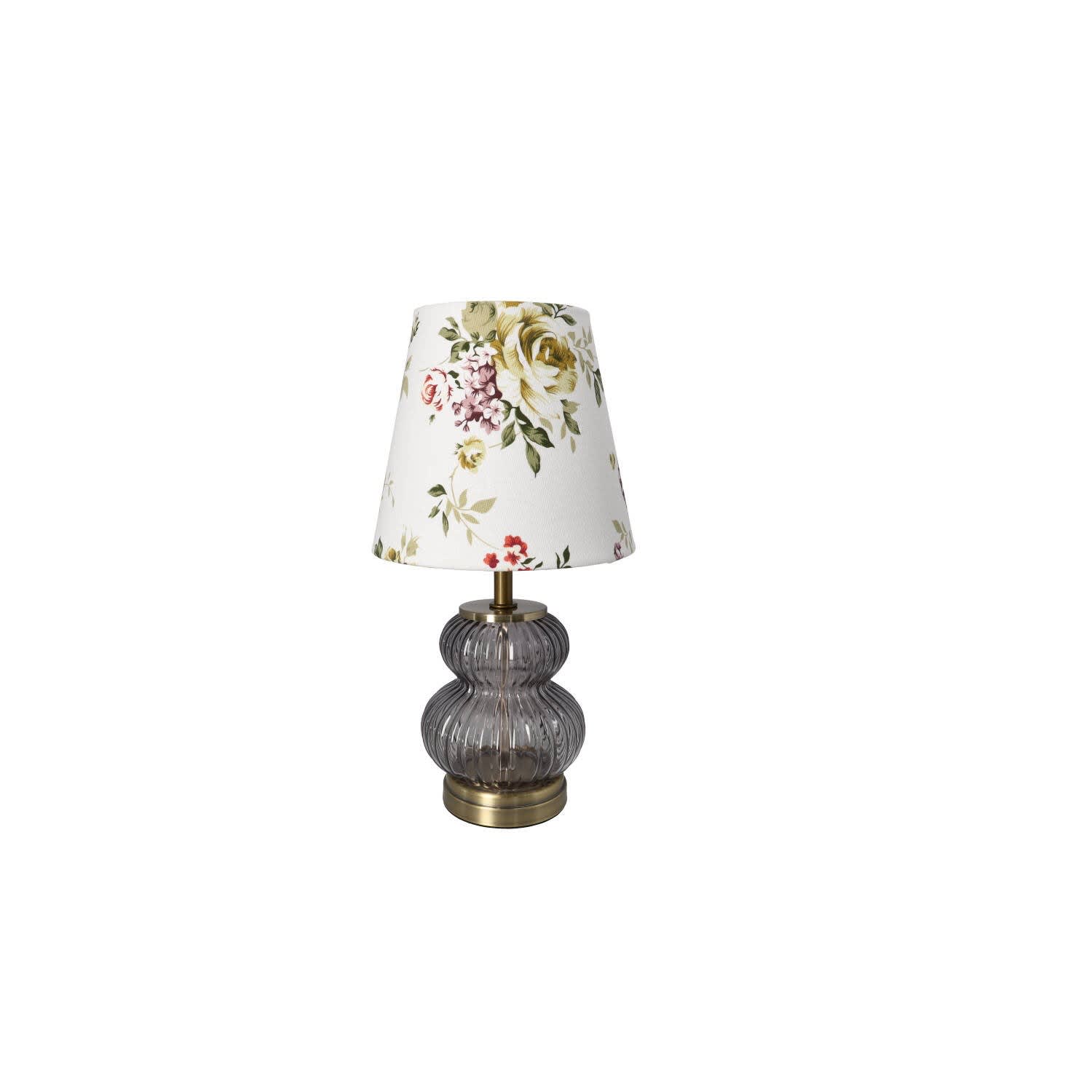 Black Floral Table Lamp 33cm | Danny Home