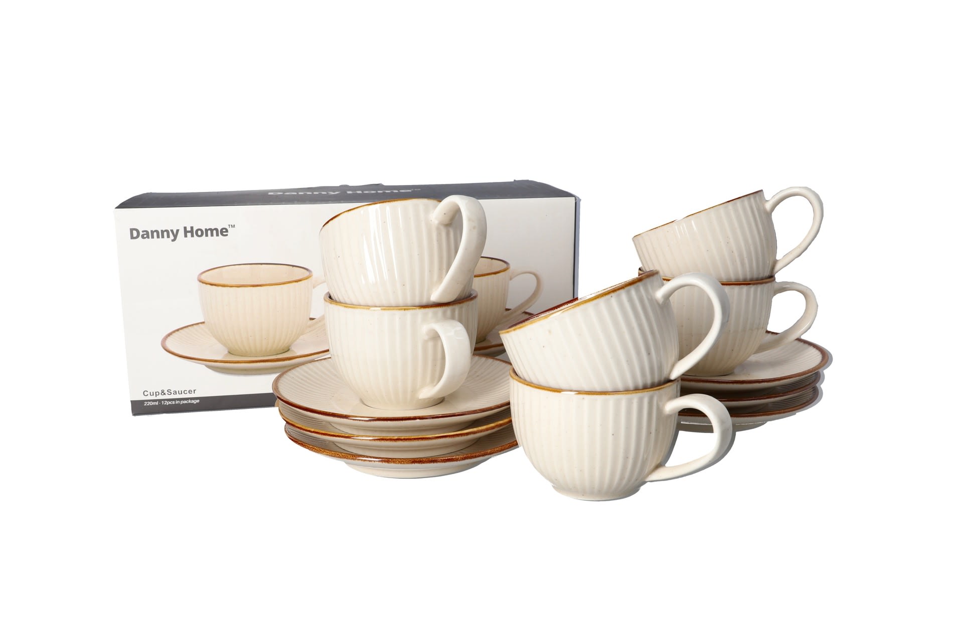 Ceramic Cup & Saucer 220ml | Danny Home