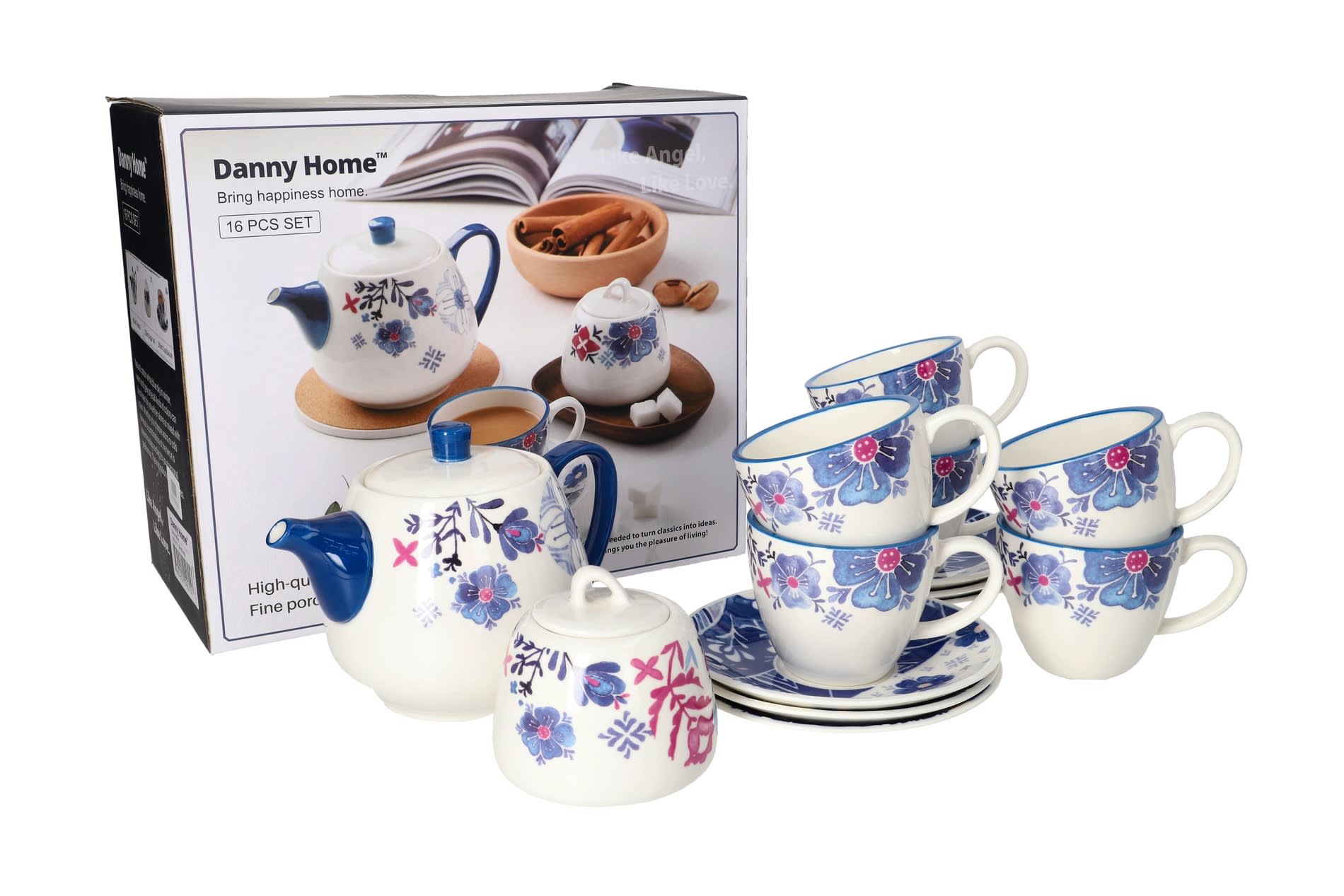 Porcelain Tea Set 16pcs | Danny Home