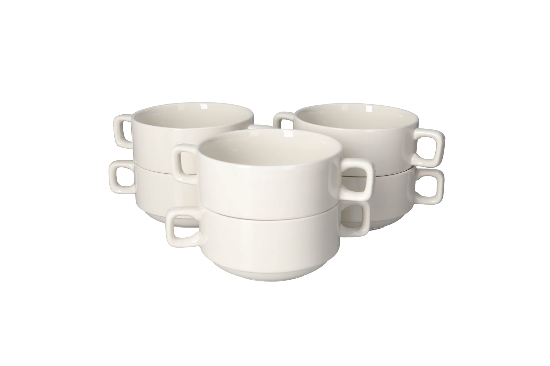 Double-Handled Soup Bowl Set 6pcs | Danny Home