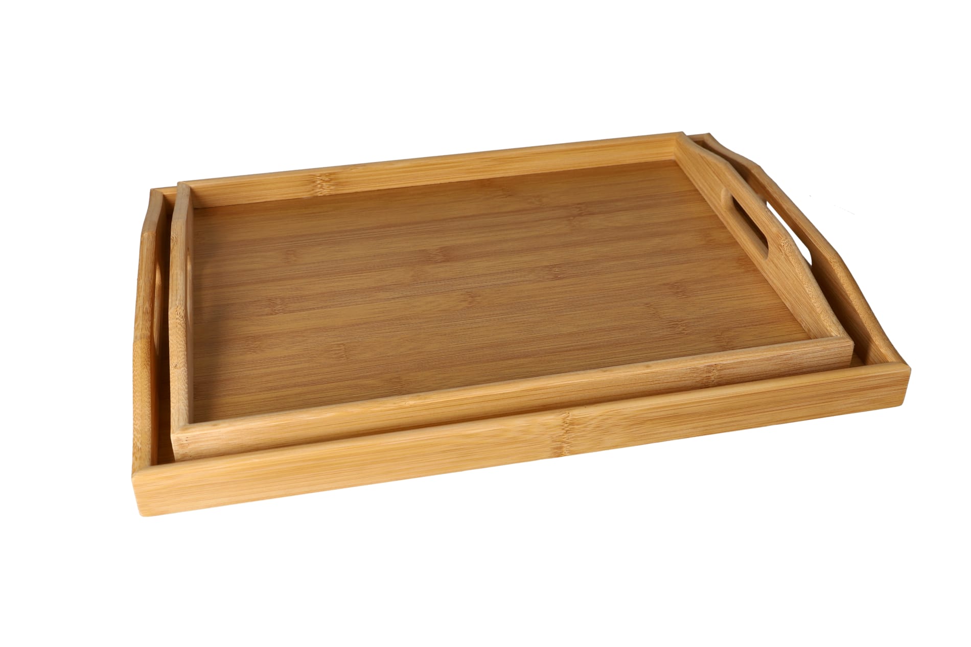 Bamboo Tea Serving Tray Set 2pcs | Danny Home