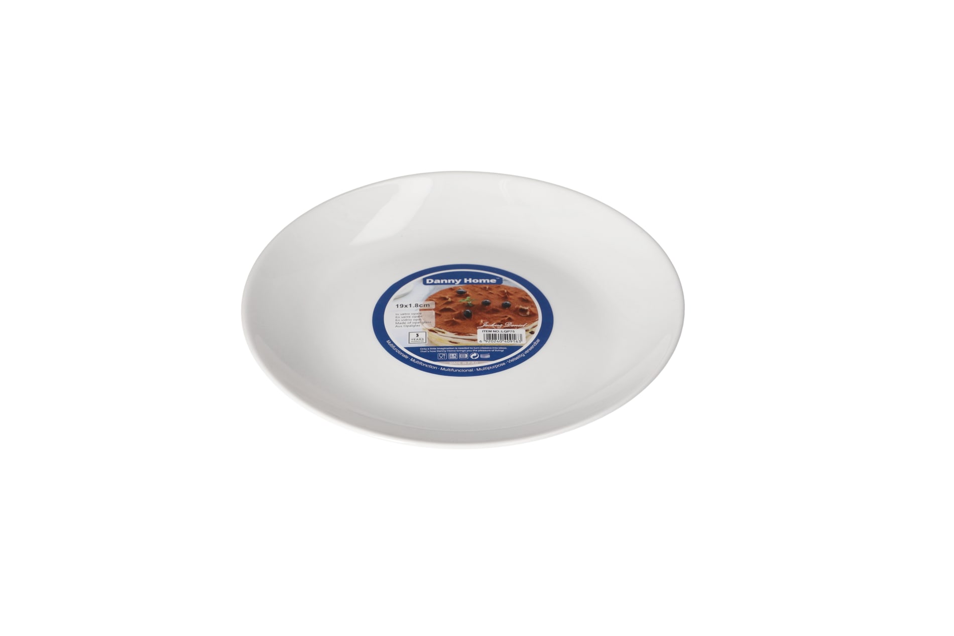 Opal Glass Side Plate 19.2cm | Homeware