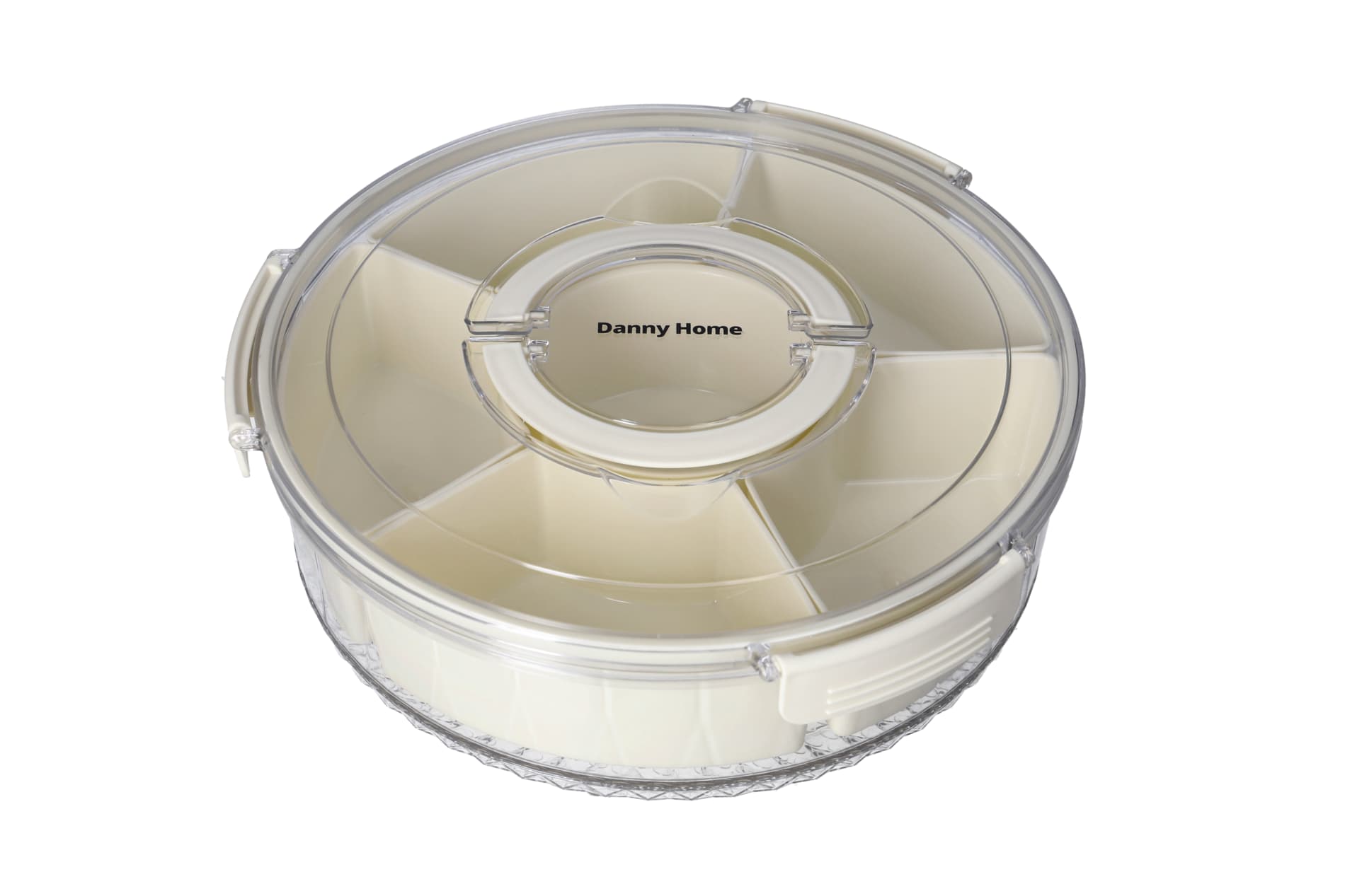 6 Grid Rotatory Snack Platter Tray 30.8cm | Danny Home