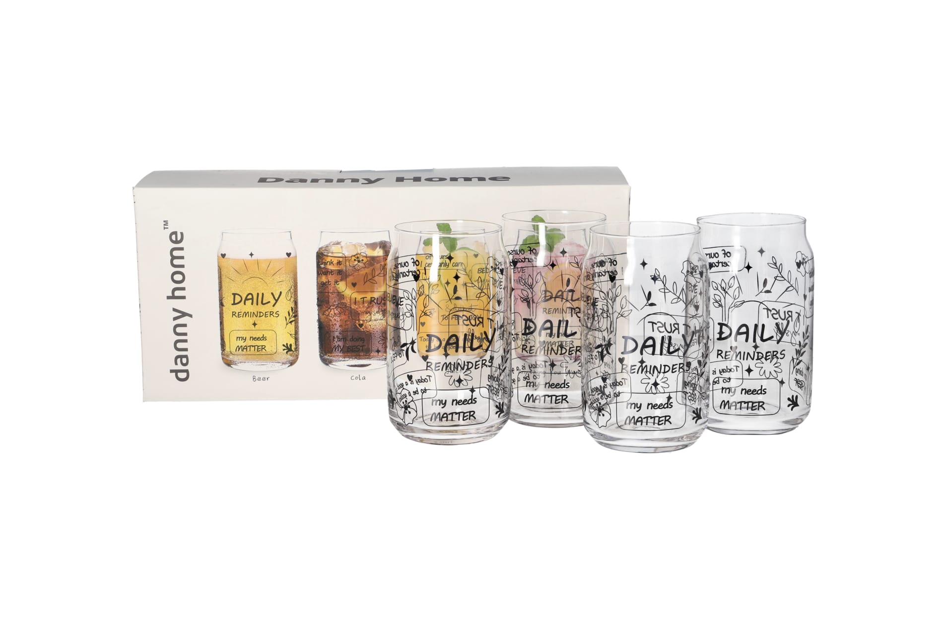 Cola Drinking Glass Cup 500ml | Danny Home