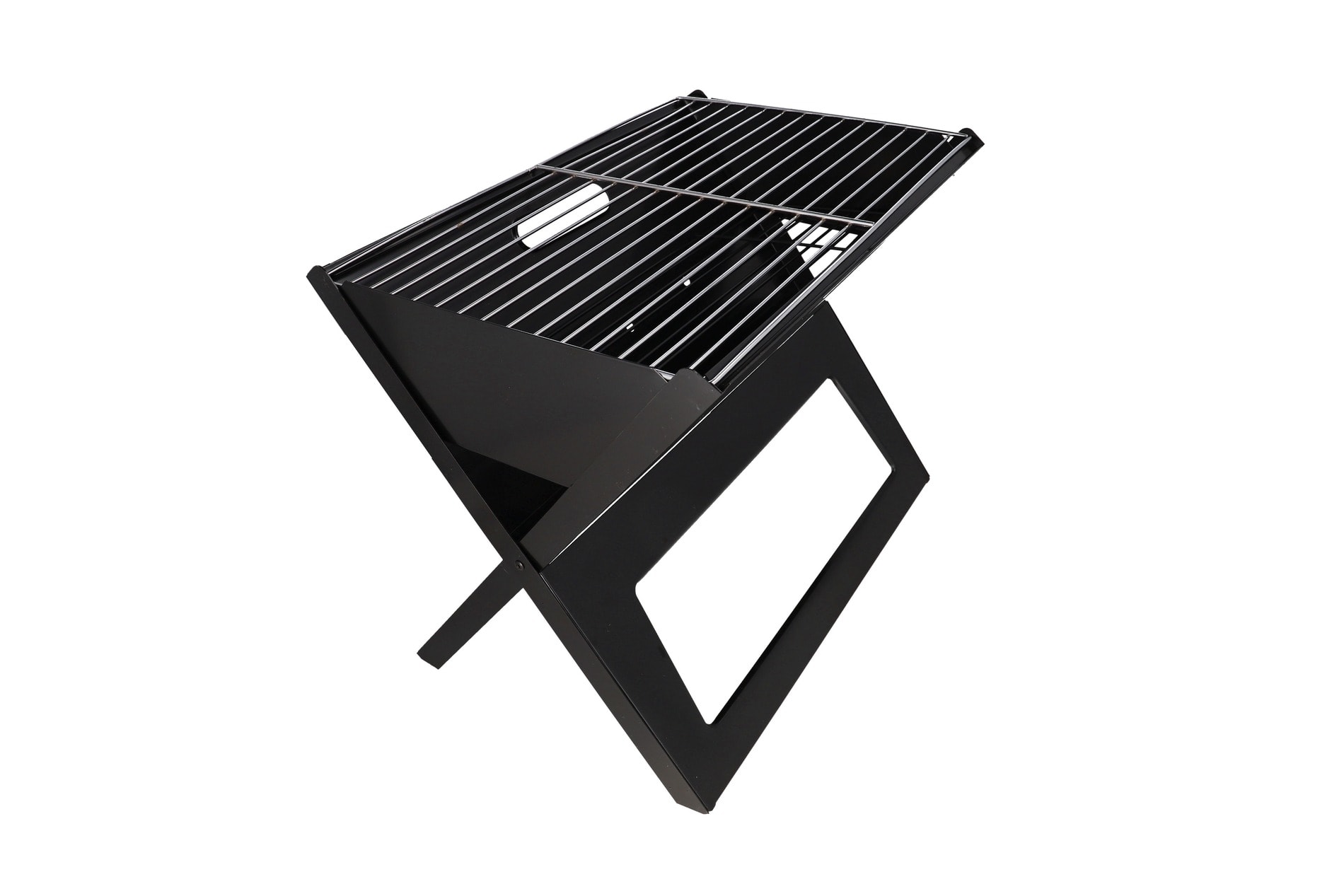 Black Stainless Steel Foldable Charcoal Braai Stand 35cm | FastShopper