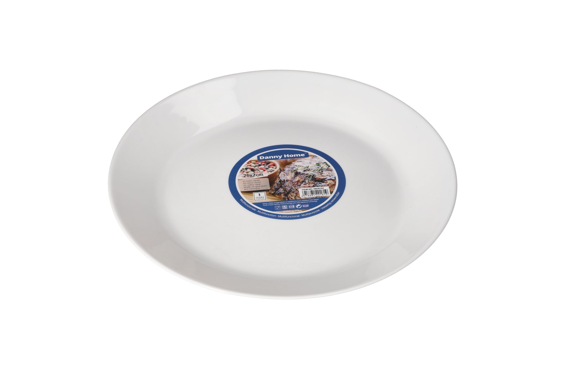 Opal Glass Dinner Plate 26cm | Homeware