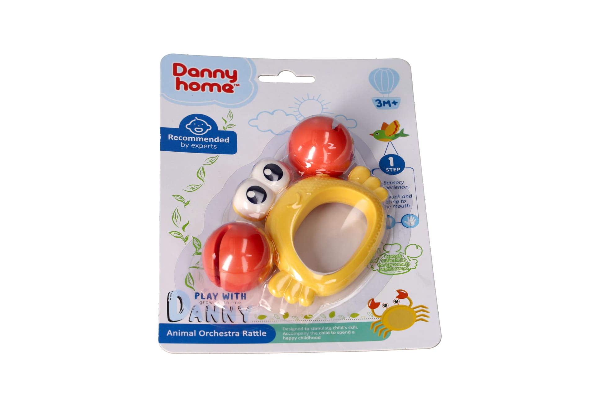 Crab Handbell ﻿Rattle ﻿Toy 12cm | Danny Home