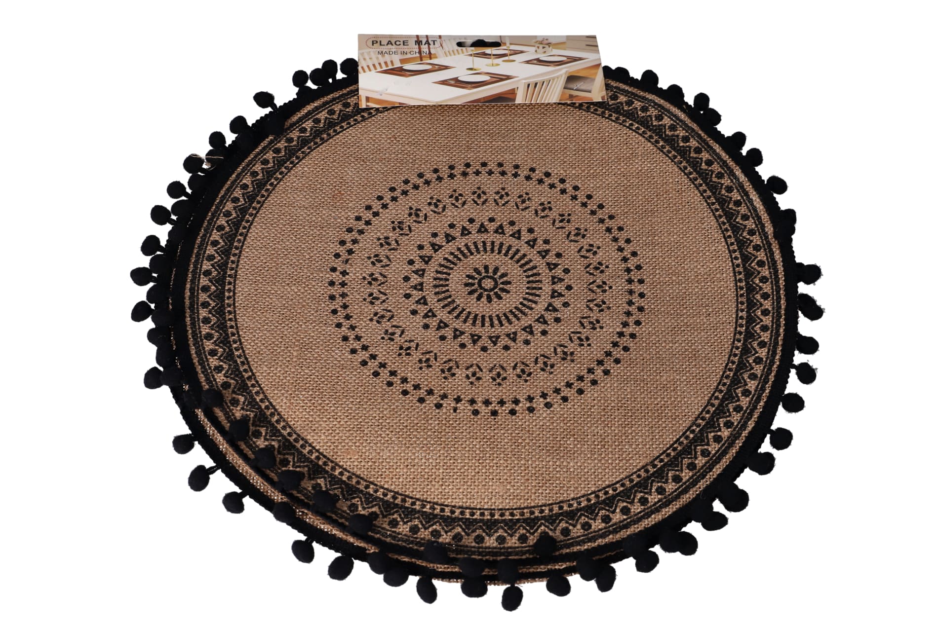 Jute Wool Placemat 38.6cm | Danny Home