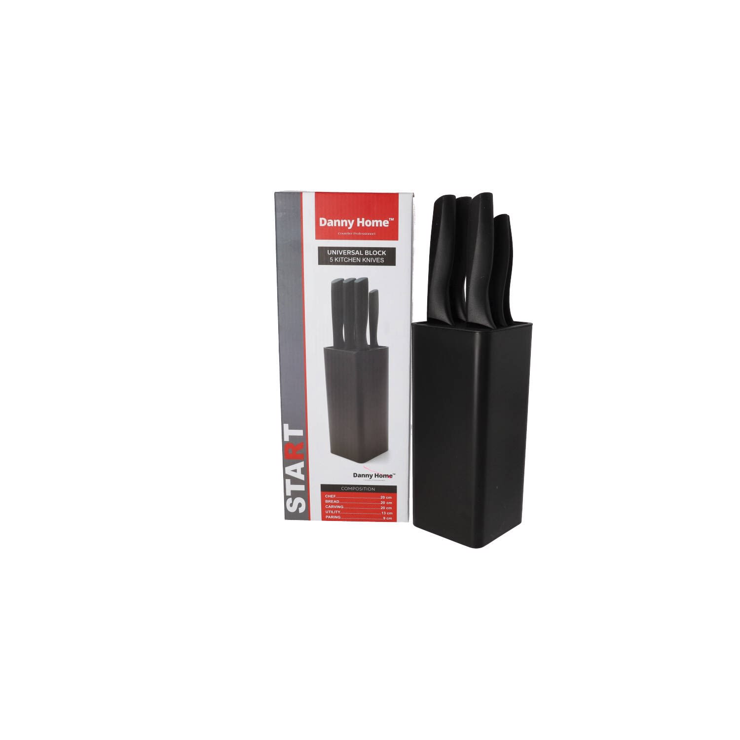 Black Knife Set 6Pcs | Danny Home