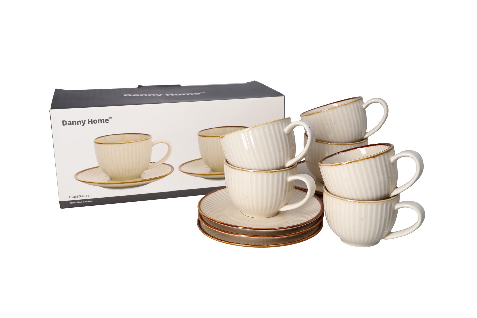 Ceramic Cup & Saucer 120ml | Danny Home