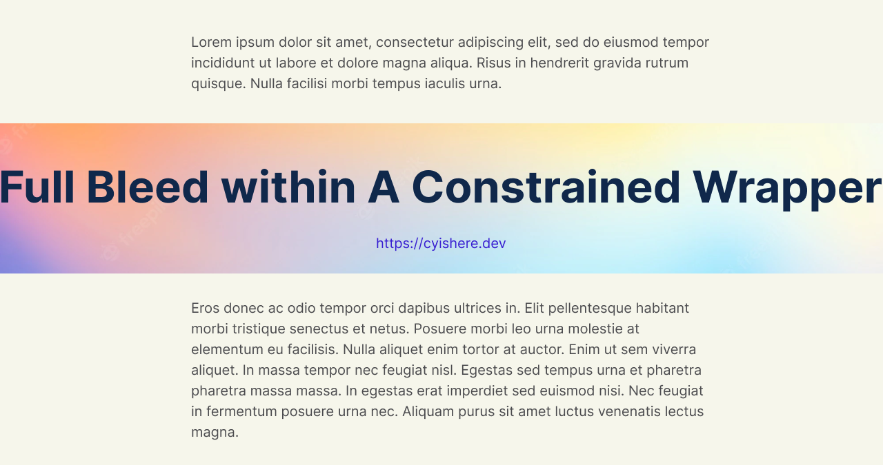 Full Bleed Within A Constrained Wrapper