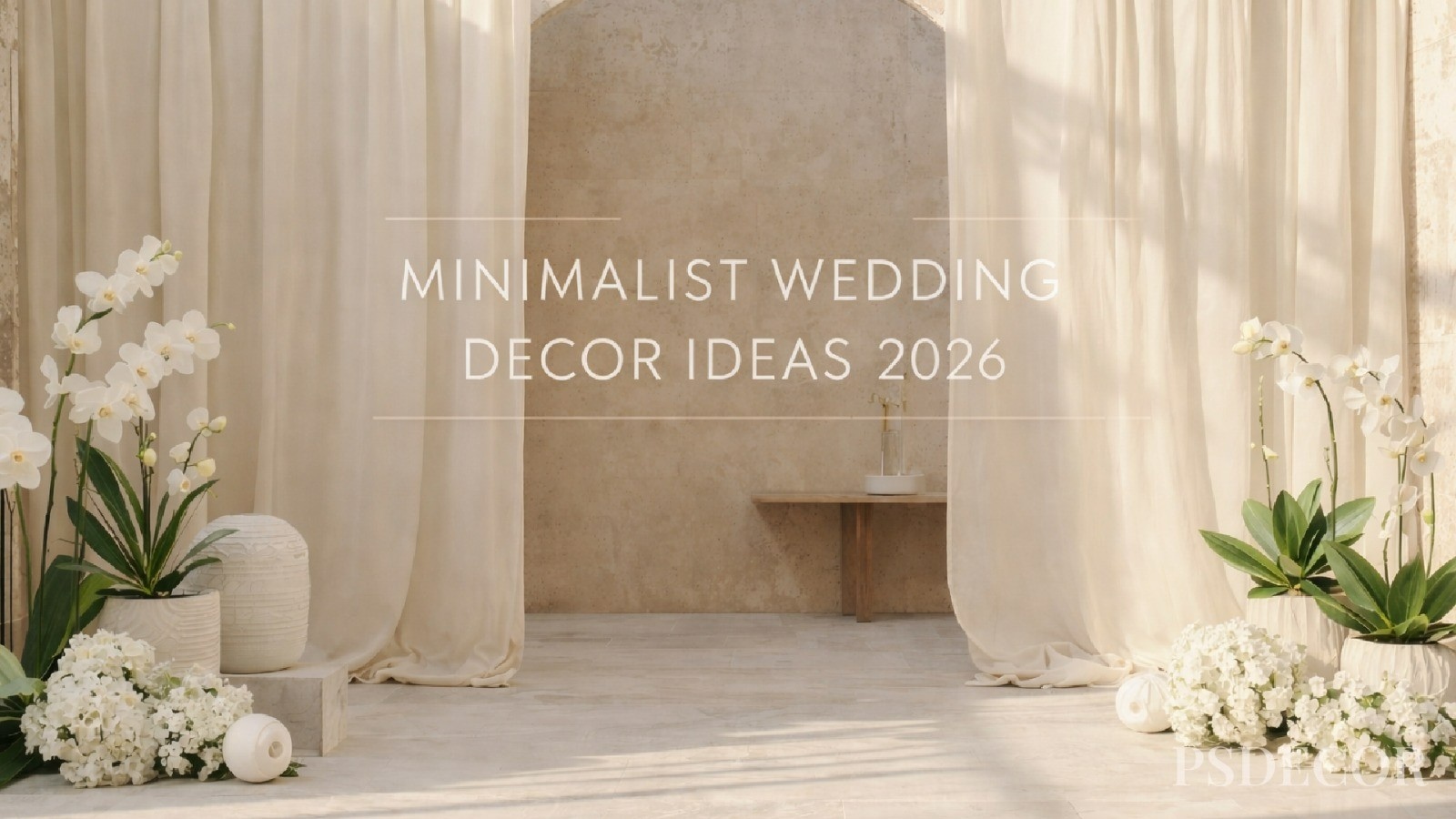 Most Loved Minimalist Wedding Decor Ideas for 2026 Couples | PS Décor