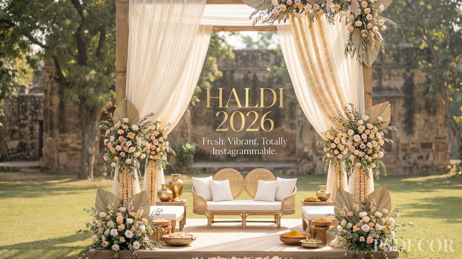 Top Haldi Decor Trends for 2026 Indian Weddings | PS Decor