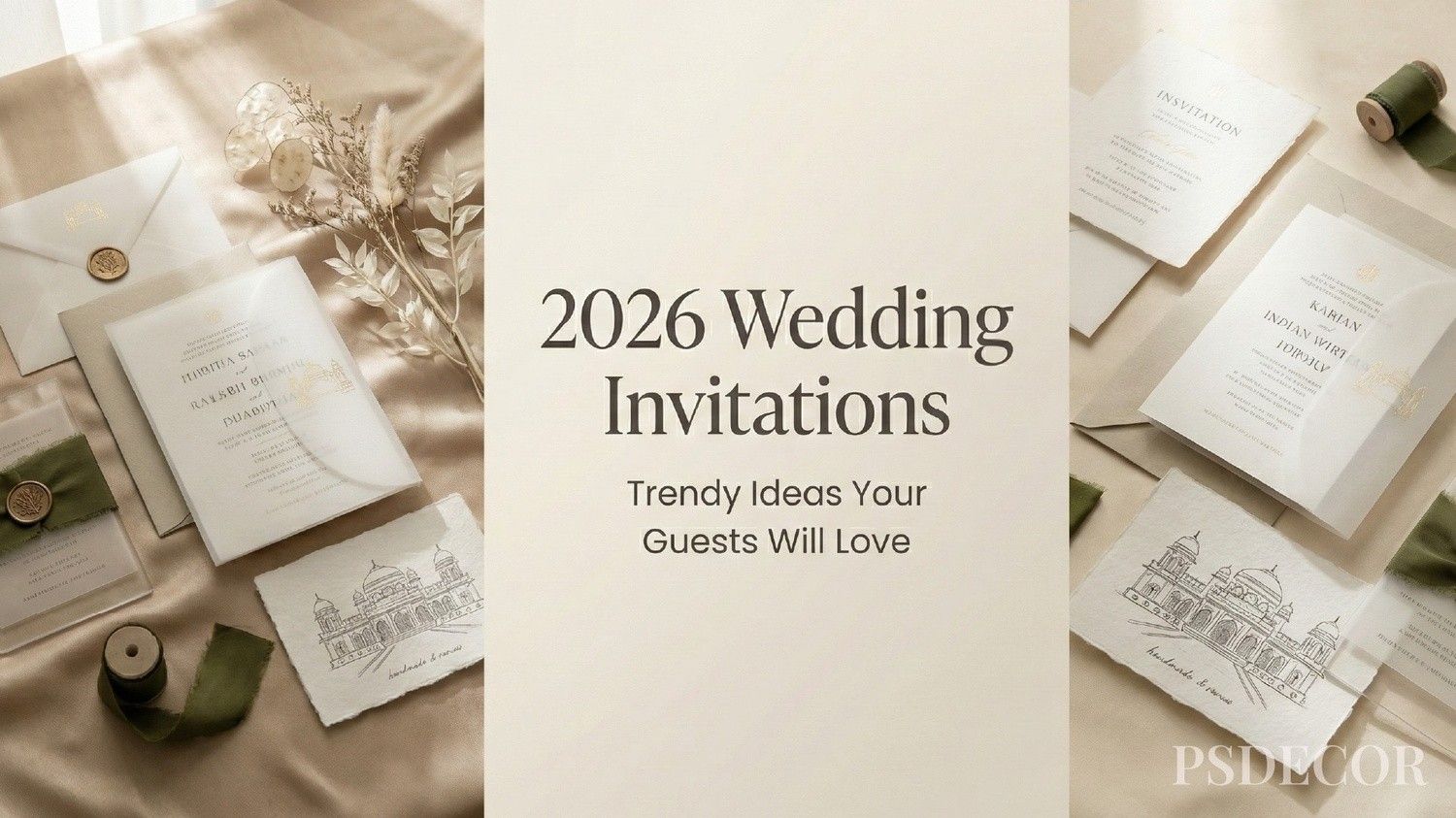 Latest 2026 Wedding Invitation Ideas Your Guests Will Love | PS Decor
