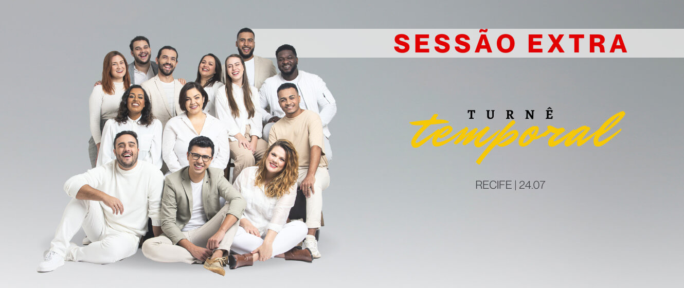 Banner do evento Turnê Temporal: Vocal Livre em Recife - Sessão Extra