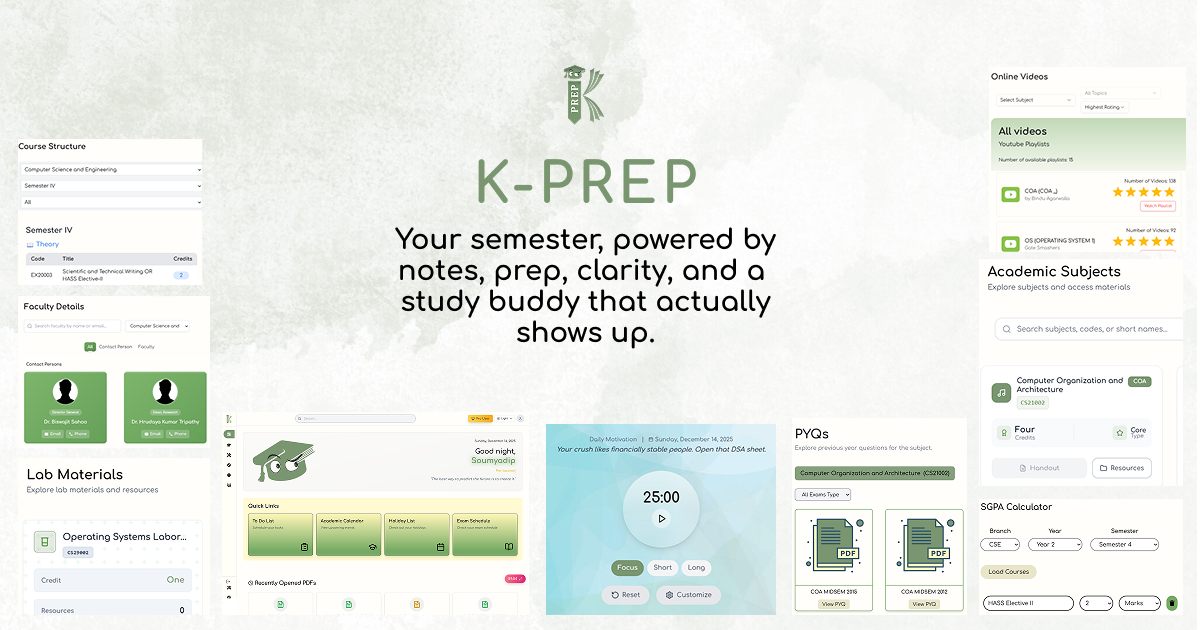 K Prep | Your Ultimate Study Buddy
