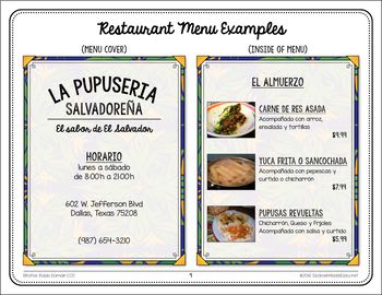 Spanish Food Menus Examples: Savor Authentic Flavors! | Sample menu ...