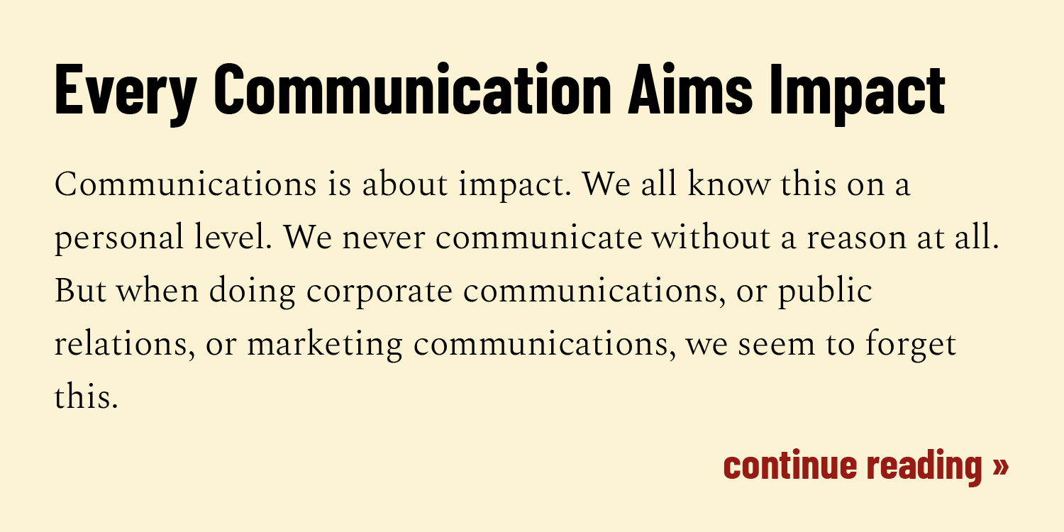 Communication Aims Impact | Ozan Toptas's Blog