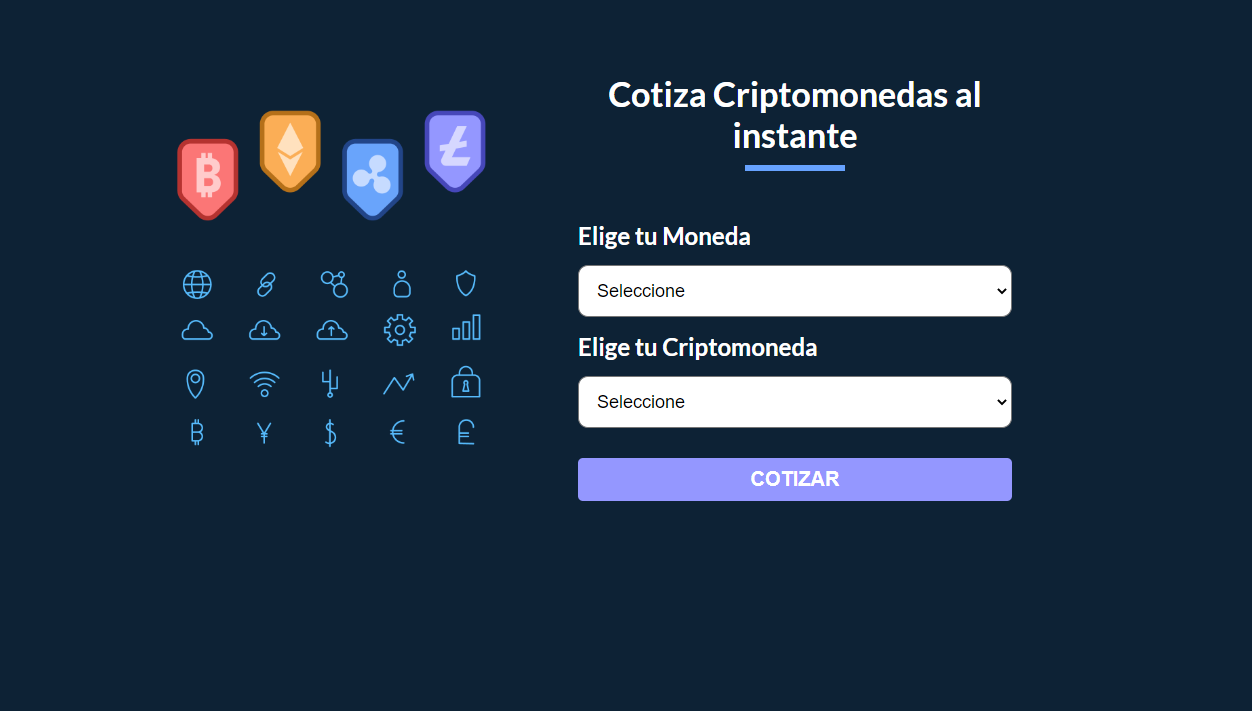 GitHub - valessol/cryptocurrency-quote-app: Proyecto del curso de REACT de Juan Pablo de la ...