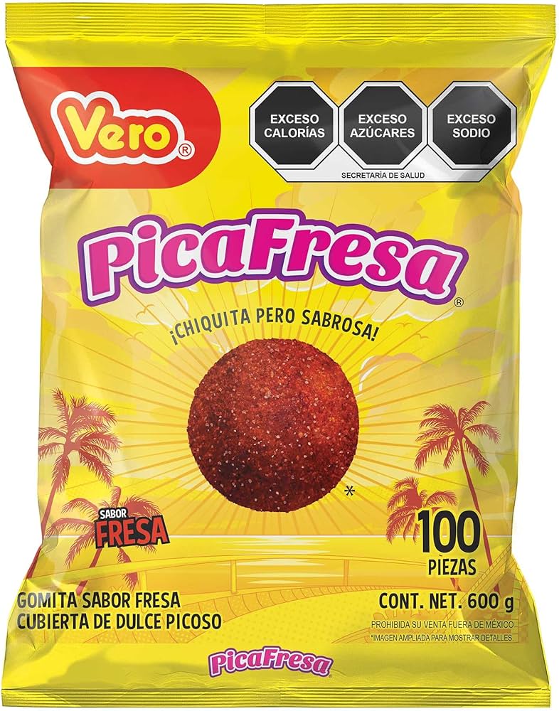Detalle - Gomitas Picafresas Vero® 600g fresa con chile 100 pc