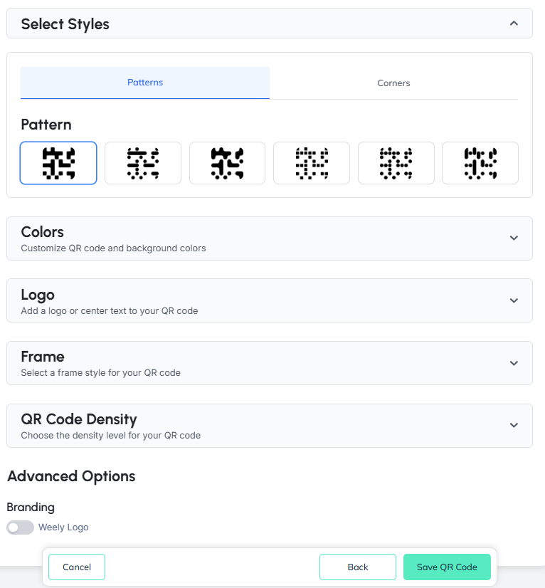 Random QR Codes: Instantly Generate & Customize | Weely AI